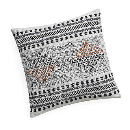 Click here for Blue Loom Indie Square Throw Pillow  One Size  Whi... prices