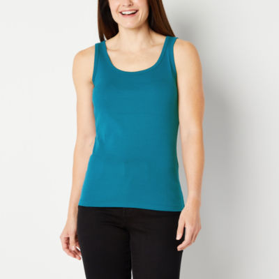 St. John's Bay Womens Scoop Neck Sleeveless Tank Top - JCPenney