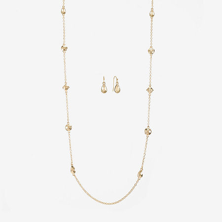 Click here for Liz Claiborne Station Necklace And Drop Earring Wo... prices