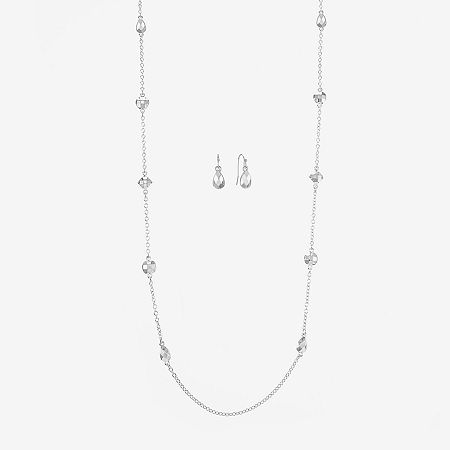 Click here for Liz Claiborne Station Necklace And Drop Earring Wo... prices