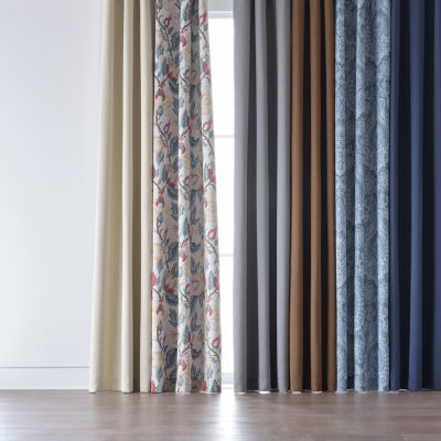 Broadhaven Geneva Solid Grommet Top Blackout Single Curtain Panel ...