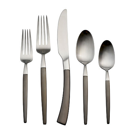 Oneida Adjacent Midnight 20 Piece Everyday Flatware Set  Service For 4 - Metallic and Stainless