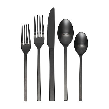 Oneida Allay Midnight 20 Piece Everyday Flatware Set  Service For 4 - Metallic and Stainless