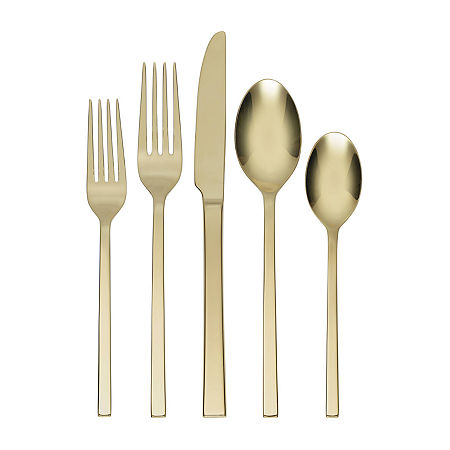 Click here for Oneida Allay Champagne 20-pc. Flatware Set  One Si... prices