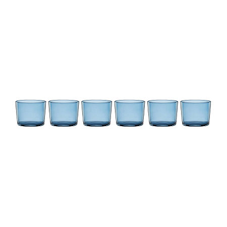 Oneida Stackables Short Glasses  Set of 6 - Blue