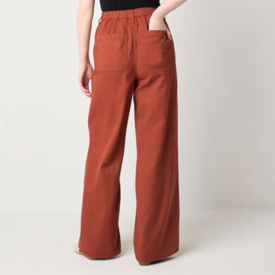 a.n.a Cotton Tencel Utility Womens Highest Rise Wide Leg Cargo Pant ...