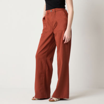 a.n.a Cotton Tencel Utility Womens Highest Rise Wide Leg Cargo Pant ...