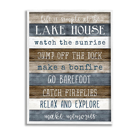 Click here for Stupell Industries Life Is Simple Lake House List... prices