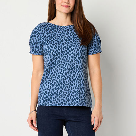 Click here for Liz Claiborne Womens Boat Neck Short Sleeve T-Shir... prices