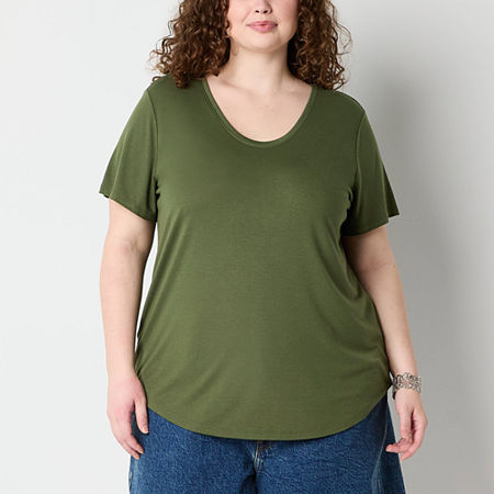 Click here for a.n.a Womens Plus Crew Neck Short Sleeve T-Shirt... prices