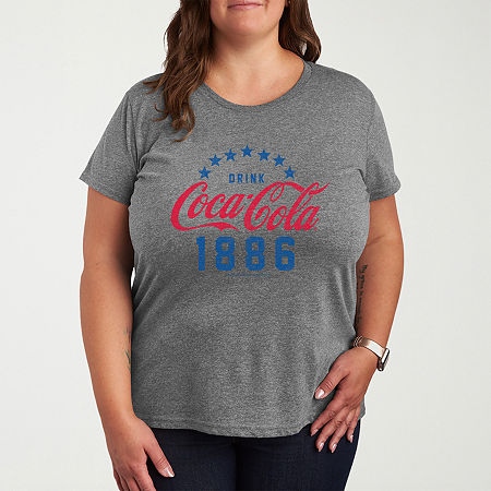Click here for Coca Cola Star Circle Womens Plus Crew Neck Short... prices