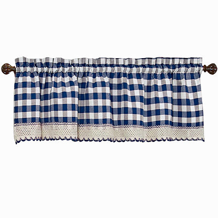 Click here for Achim Buffalo Check Window Valance  58 x 14 - Navy prices