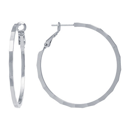 Click here for Silver Reflections Pure Silver Over Brass Hoop Ear... prices