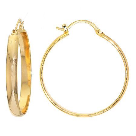 Click here for 40mm Polished Gold Over Brass Hoop Earrings prices