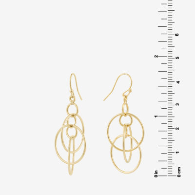 Silver Reflections 14K Gold Over Brass Drop Earrings - JCPenney