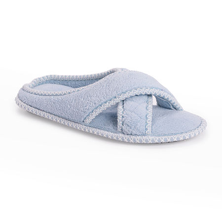 Click here for Muk Luks Ada Crossband Womens Memory Foam Slip-On... prices
