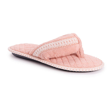 Click here for Muk Luks Darlene Thong Womens Memory Foam Slip-On... prices