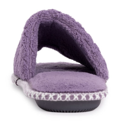 Muk Luks Sally Open Toe Scuff Womens Memory Foam Slip-On Slippers ...