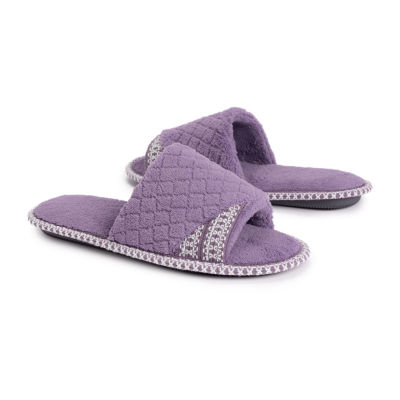 Muk Luks Sally Open Toe Scuff Womens Slip-On Slippers - JCPenney
