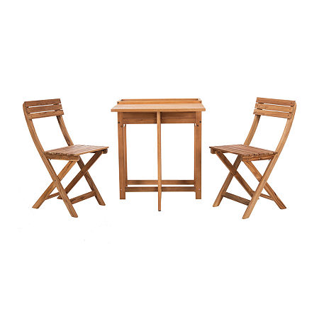 Click here for Walten Flower Shelf Outdoor Bistro Set - Natural prices