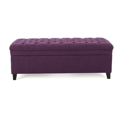 Juliana Storage Ottoman, Color: Purple - JCPenney