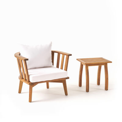 Barton 2-pc. Patio Accent Chair Set, Color: Teak White - JCPenney