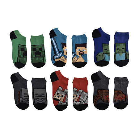Click here for Little & Big Kid Boys Multi-Pack 6 Pair Minecraft... prices