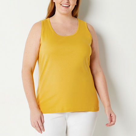 Click here for St. Johns Bay Womens Plus Scoop Neck Sleeveless Ta... prices