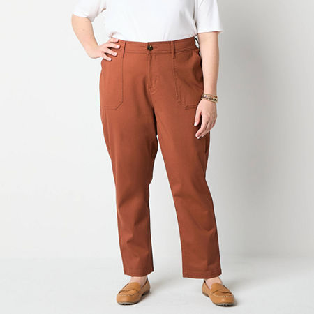 Click here for St. Johns Bay Womens Stretch Fabric Slim Plus Carg... prices