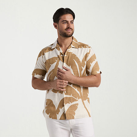 Click here for Cubavera Large Palm Print Mens Short Sleeve Regula... prices