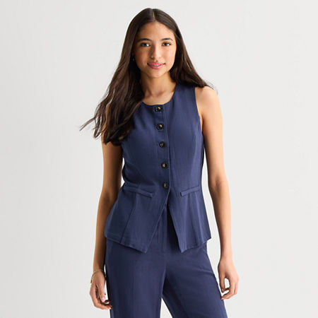 Click here for by&by Womens Juniors Crew Neck Sleeveless Vest  Me... prices