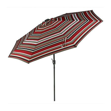 Click here for Sunnydaze 9-Foot Solar Patio Umbrella with Tilt Cr... prices