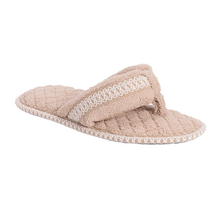 Click here for Muk Luks Darlene Thong Womens Memory Foam Slip-On... prices