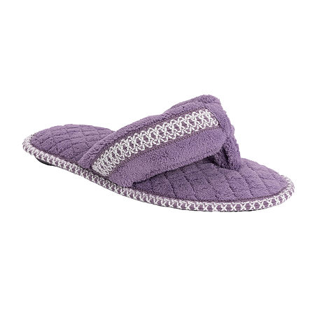 Click here for Muk Luks Darlene Thong Womens Memory Foam Slip-On... prices