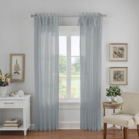 Click here for Elrene Home Fashions Jolie Crushed Tie Top Sheer S... prices