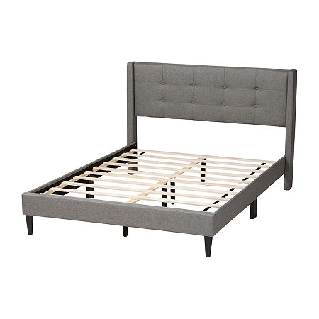 Click here for Casol Upholstered Platform Bed  One Size  Gray prices