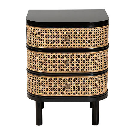 Click here for Nabila 3-Drawer Nightstand  One Size  Black prices