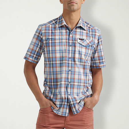 Click here for Wrangler Aysmmetric Utility Mens Short Sleeve Regu... prices