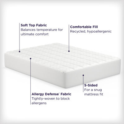 Allerease Ultimate Protection and Comfort Mattress Pad, Color: White - JCPenney