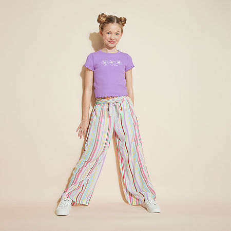 Click here for Roxy Big Kid Girls Wide Leg Regular Fit Pull-On Pa... prices