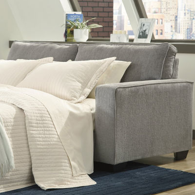 Signature Design by Ashley® Altari Track-Arm Sleeper Sofa, Color: Alloy ...
