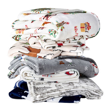 Click here for Linery Printed Holiday Velvet Plush Washable Rever... prices