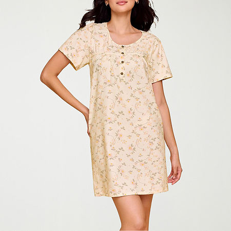 Click here for Ilusion Womens Scoop Neck Short Sleeve Nightshirt... prices