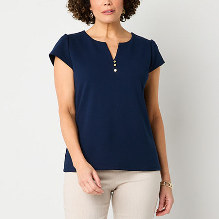 Click here for Liz Claiborne Womens Split Crew Neck Short Sleeve... prices