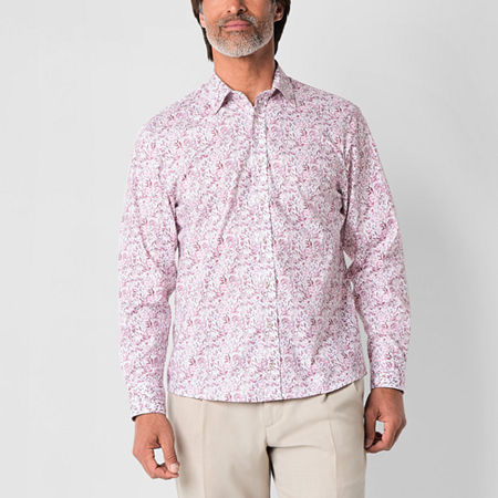 Click here for Stafford Watercolor Floral Mens Long Sleeve Regula... prices