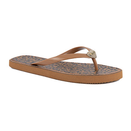 Click here for Juicy Couture Womens Flip-Flops  8  Brown prices
