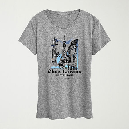 Click here for Emily In Paris Chez Lavaux Womens Crew Neck Short... prices