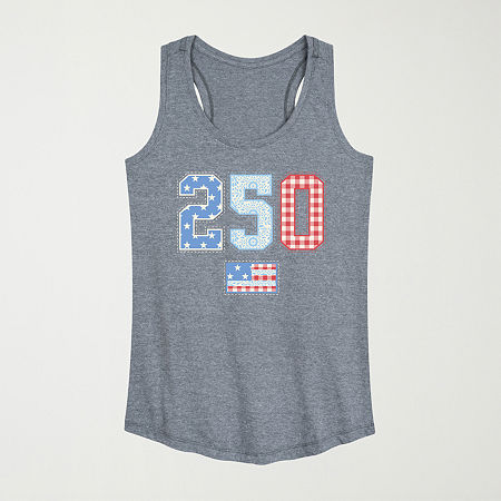 Click here for 250 Americana Quilt Womens Crew Neck Sleeveless Ta... prices