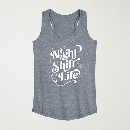 Click here for Night Shift Life Womens Scoop Neck Sleeveless Tank... prices