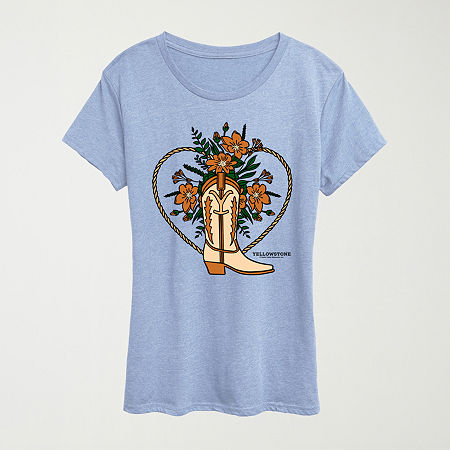 Click here for Boot Flower Womens Crew Neck Short Sleeve Classic... prices